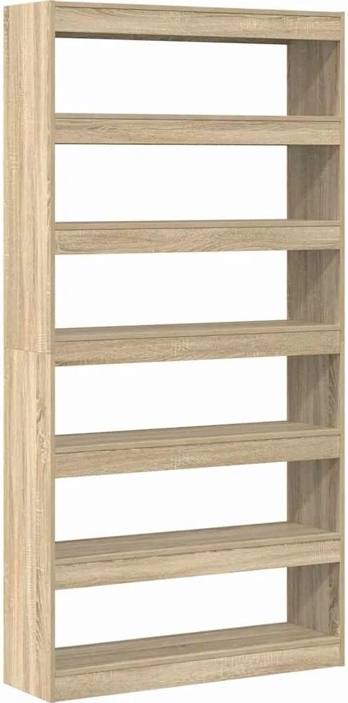 Knihovna 6 úrovní 100 x 30 x 198 cm Kompozitní dřevo Sonoma dub 3333926