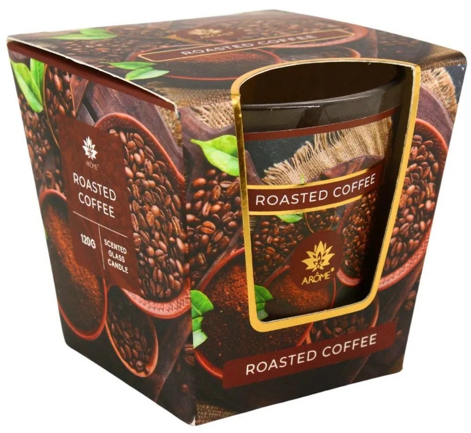 Arome Vonná svíčka ve skle Roasted Coffee, 120 g