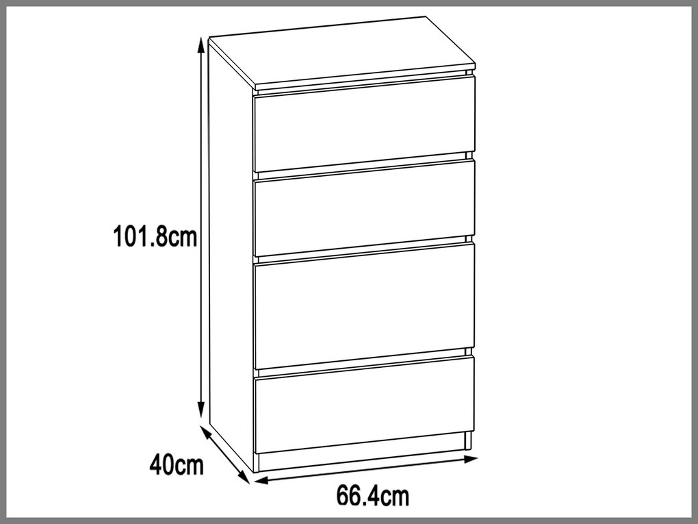 Komoda 37 Belini černý BM KOM1/1/B/B/B/0