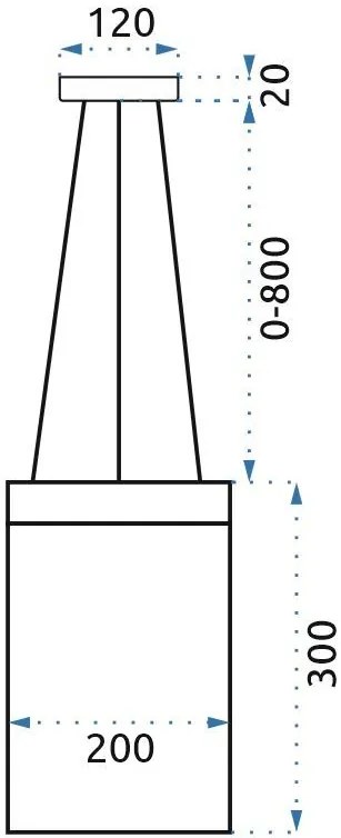 Toolight Toolight, LED stropní svítidlo 20cm, APP889-CP CHAIN, OSW-05039
