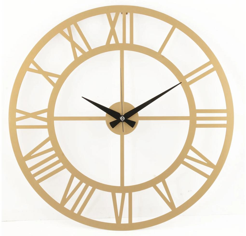 Wallexpert Dekorativní nástěnné hodiny Romantal New - Gold, Zlatá