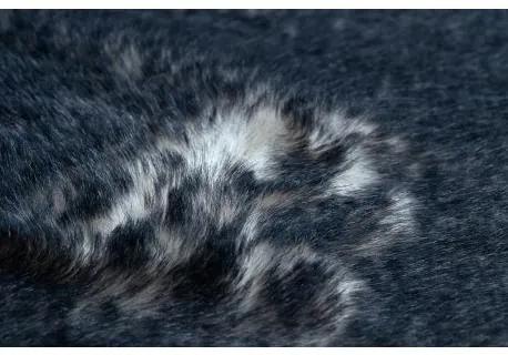 Kusový koberec pratelný LAPIN Shaggy, protiskluzový, slonová kost, černý velikost 180x270 cm | krásné koberce cz
