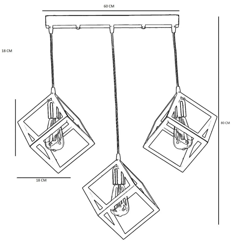 Stropní svítidlo Kare III černé