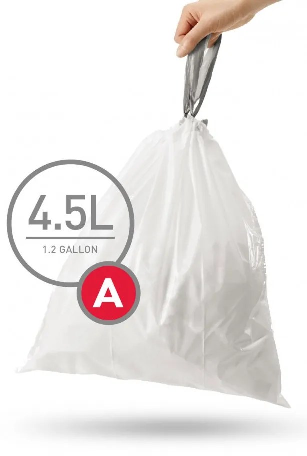 Sáčky do odpadkového koše 4,5 L, Simplehuman typ A, zatahovací, 30 ks v balení, 15 µm