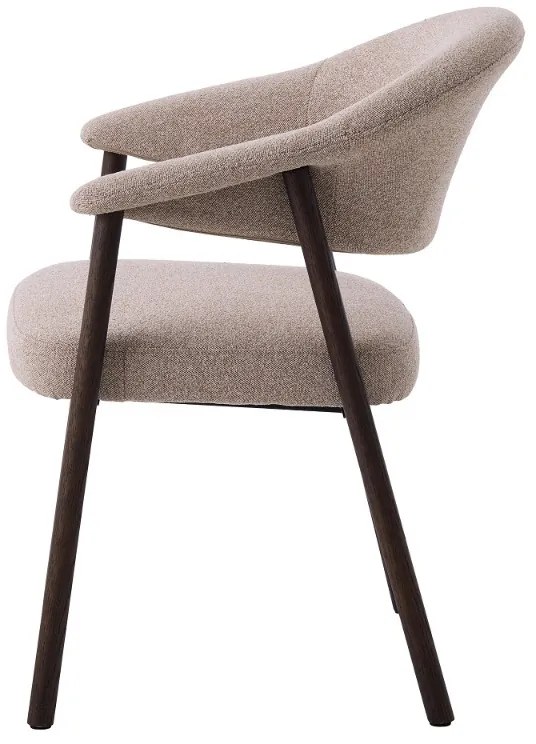 Designová jídelní židle Jacqueline tmavě hnědý dub