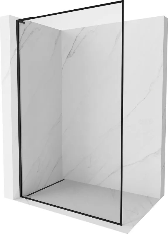 Mexen, Mexen Kioto-XF L sprchová stěna s rámem 80 x 202 cm, 10 mm průhledná, černá - 800-080-174-70-00-XF