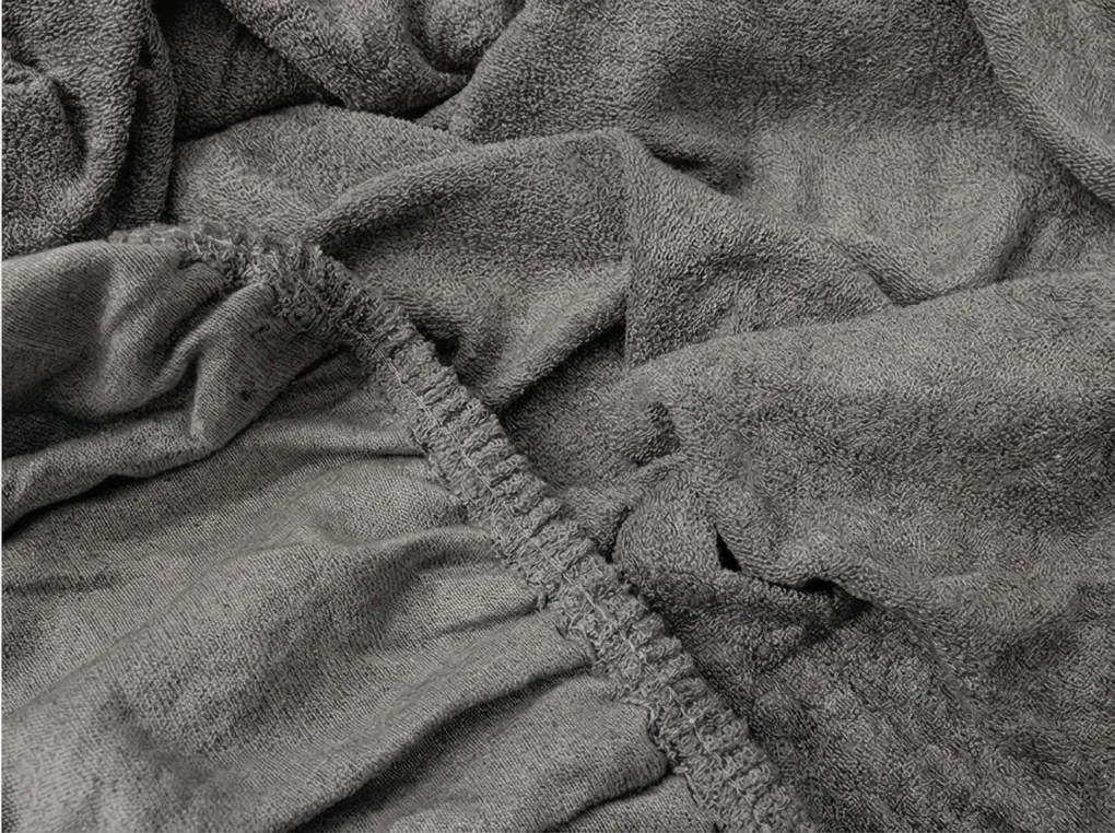 Froté prostěradlo EXCLUSIVE tmavě šedé 180 x 200 cm