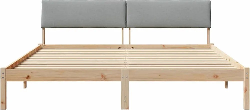 Rám postele s čelo Hnědá a světlá šedá 180 x 200 cm 3394333