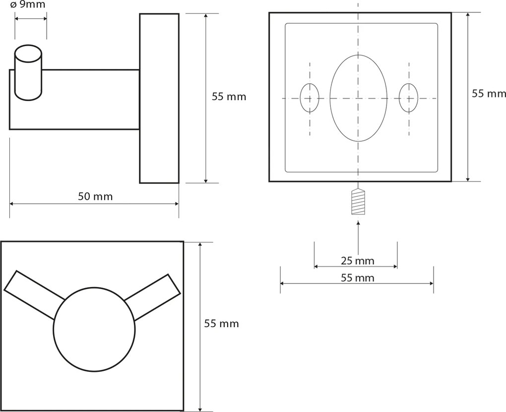 Sapho, X-SQUARE dvojháček, chrom, XQ201