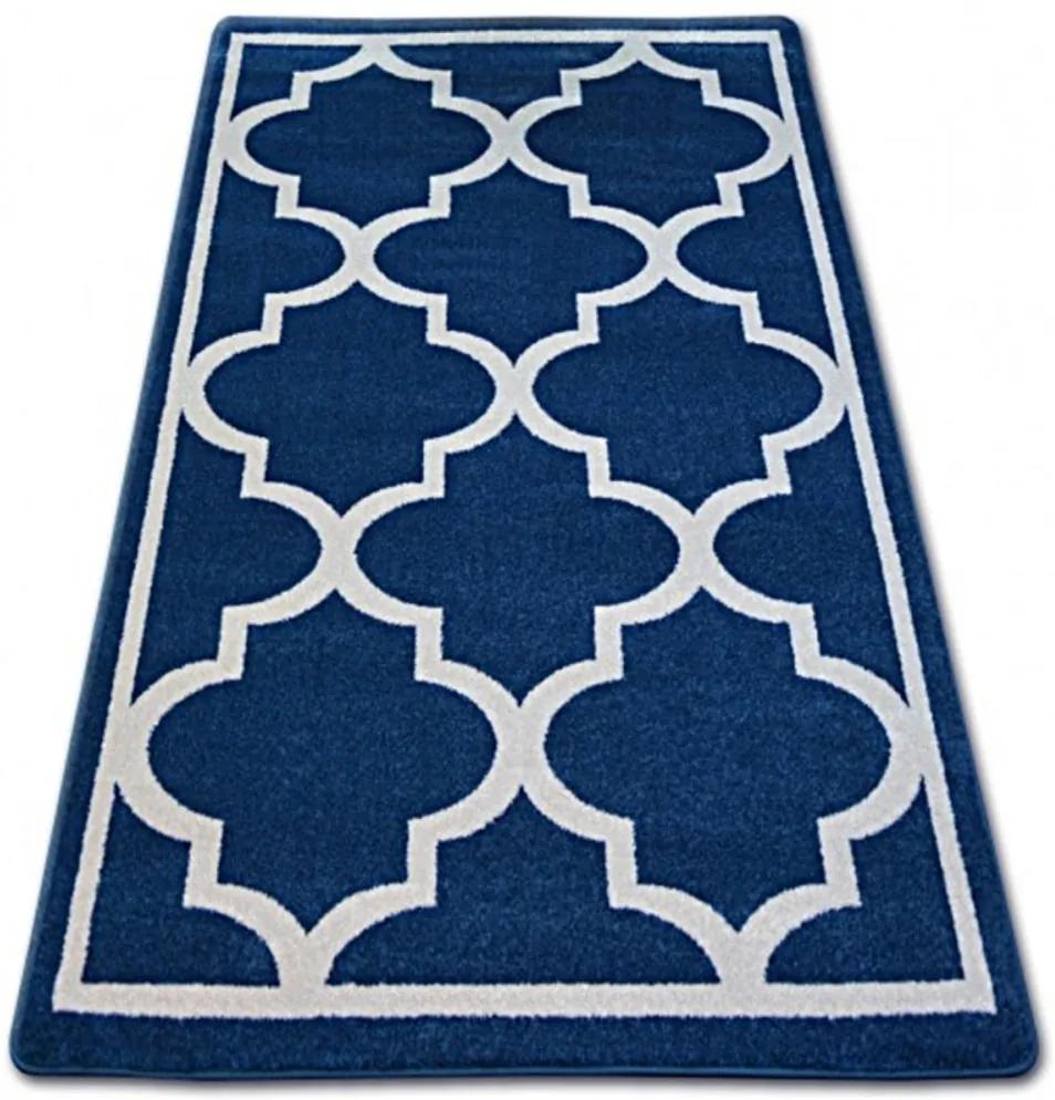 Kusový koberec Trelis modrý, Velikosti 80x150cm