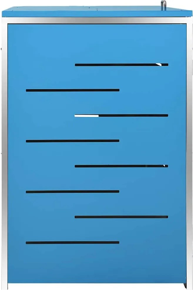 Přístřešek na čtyři popelnice 276,5x77,5x115 cm nerezová ocel 149569