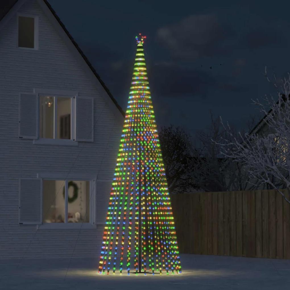 vidaXL Vánoční stromek kužel 1 544 barevných LED diod 500 cm