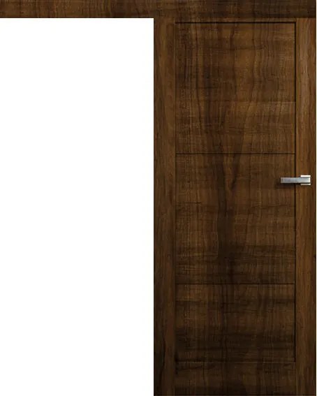 posuvné interiérové dveře na stěnu vasco doors TEO plné, model 1 Průchozí rozměr: 70 x 197 cm, Orientace dveří: Levé dveře, Dekor: Buk jasmínový