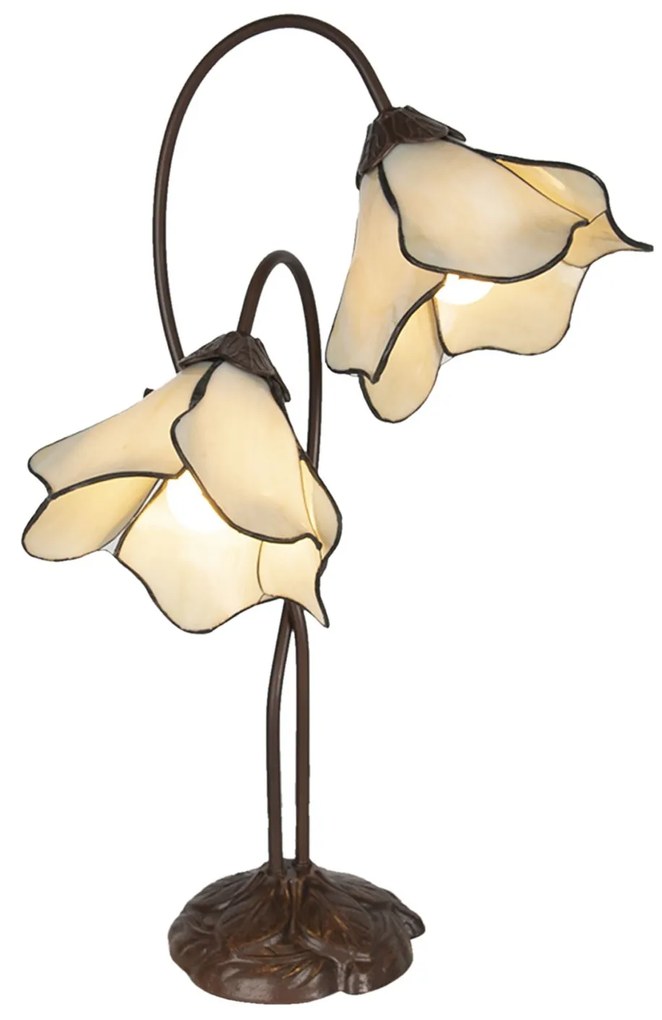 Tiffany stolní lampa Cloches - 41*23*57 cm E27/max 2*40W