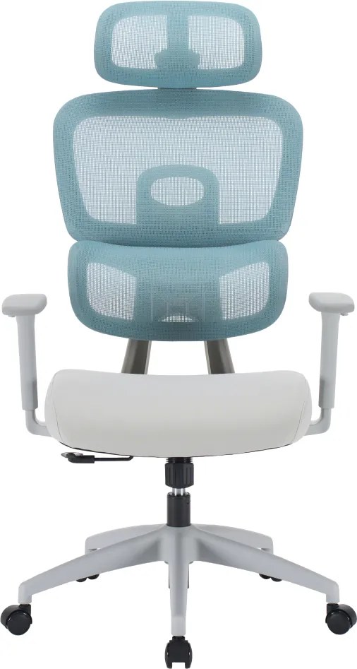 Ergonomická kancelářská židle NEONIT - neomint síťovina / šedá látka / nosnost 150 kg