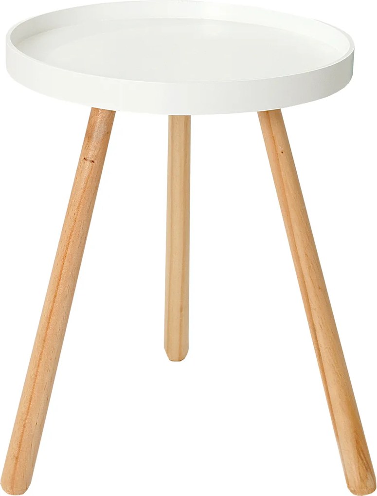 Odkládací stolek Scandus ve Skandinávksém stylu, 35 cm, bílý