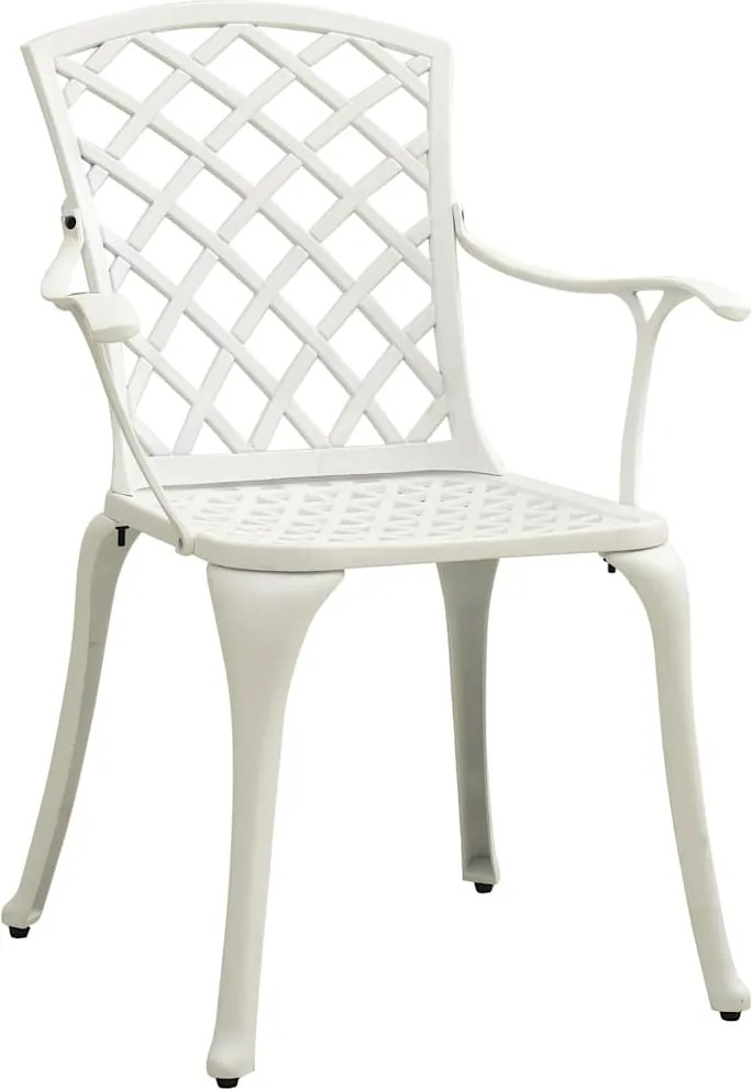 3dílný bistro set litý hliník bílý 3070582