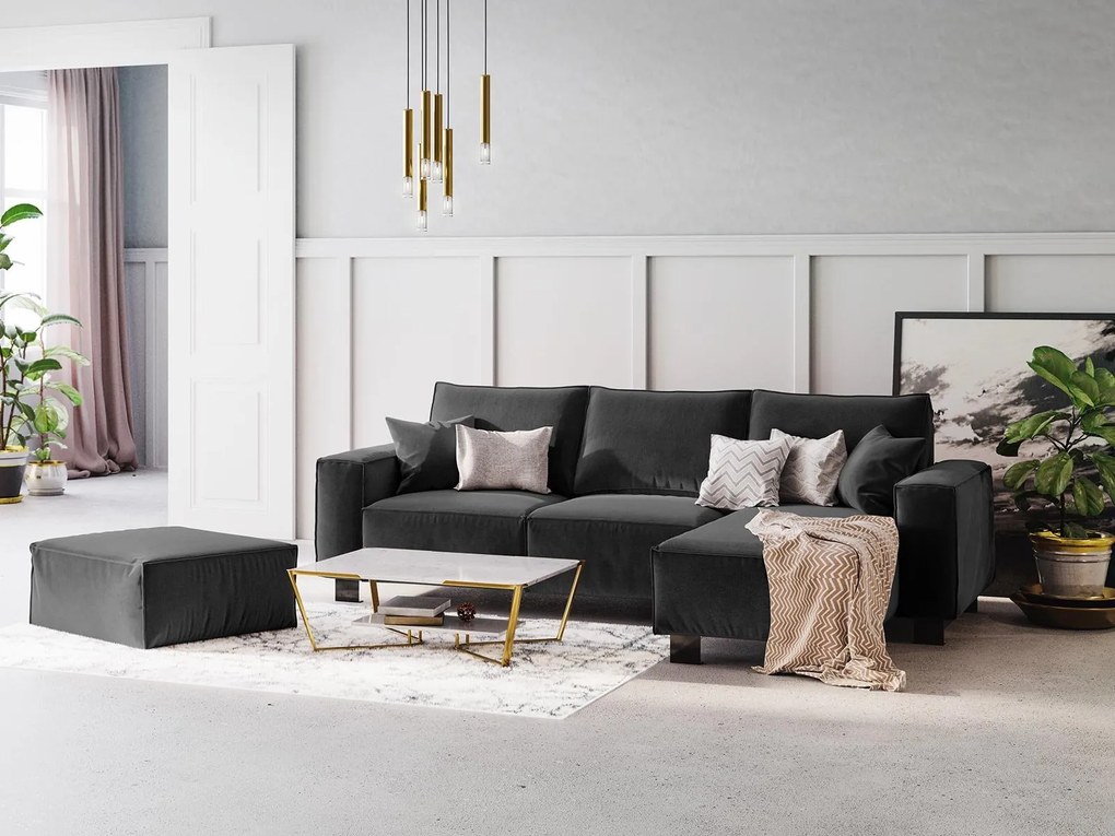 KOOKO HOME Sametový taburet Dolce - sleva 20% (PRIMAVEMZU20)