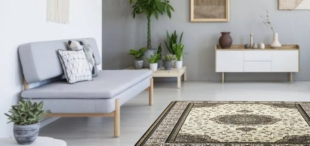 Berfin Dywany, Kusový koberec Anatolia 5328 K (Cream), 150x230, hnědá, kancelář