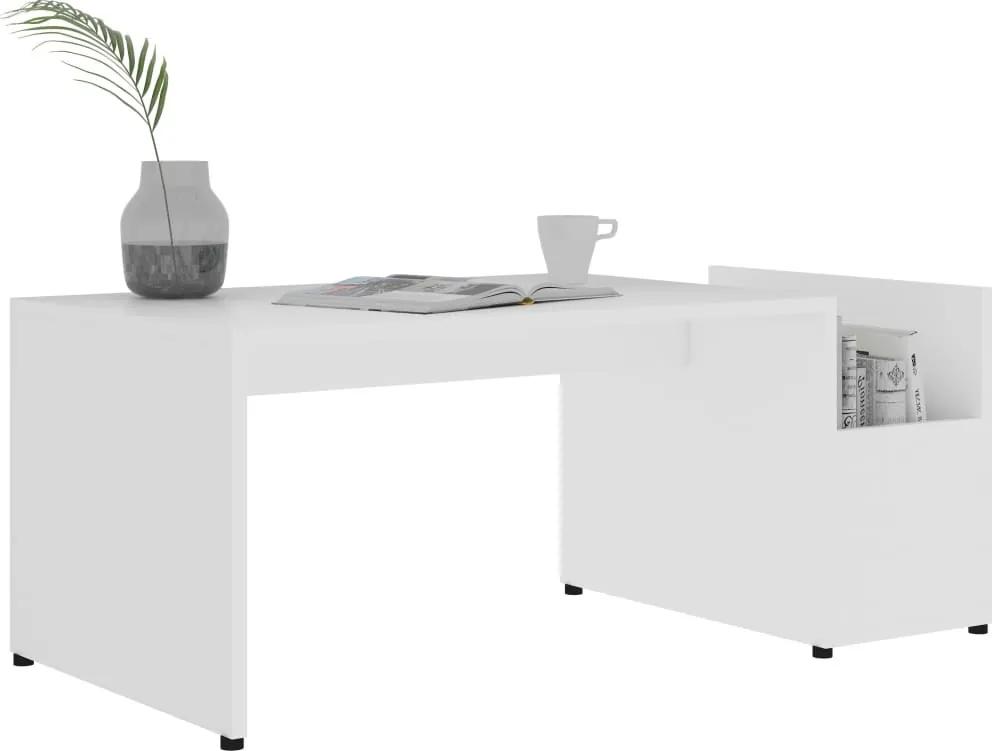 vidaXL Konferenční stolek 90 x 45 x 35 cm dřevotříska [802921] Barva: bílá a dub sonoma
