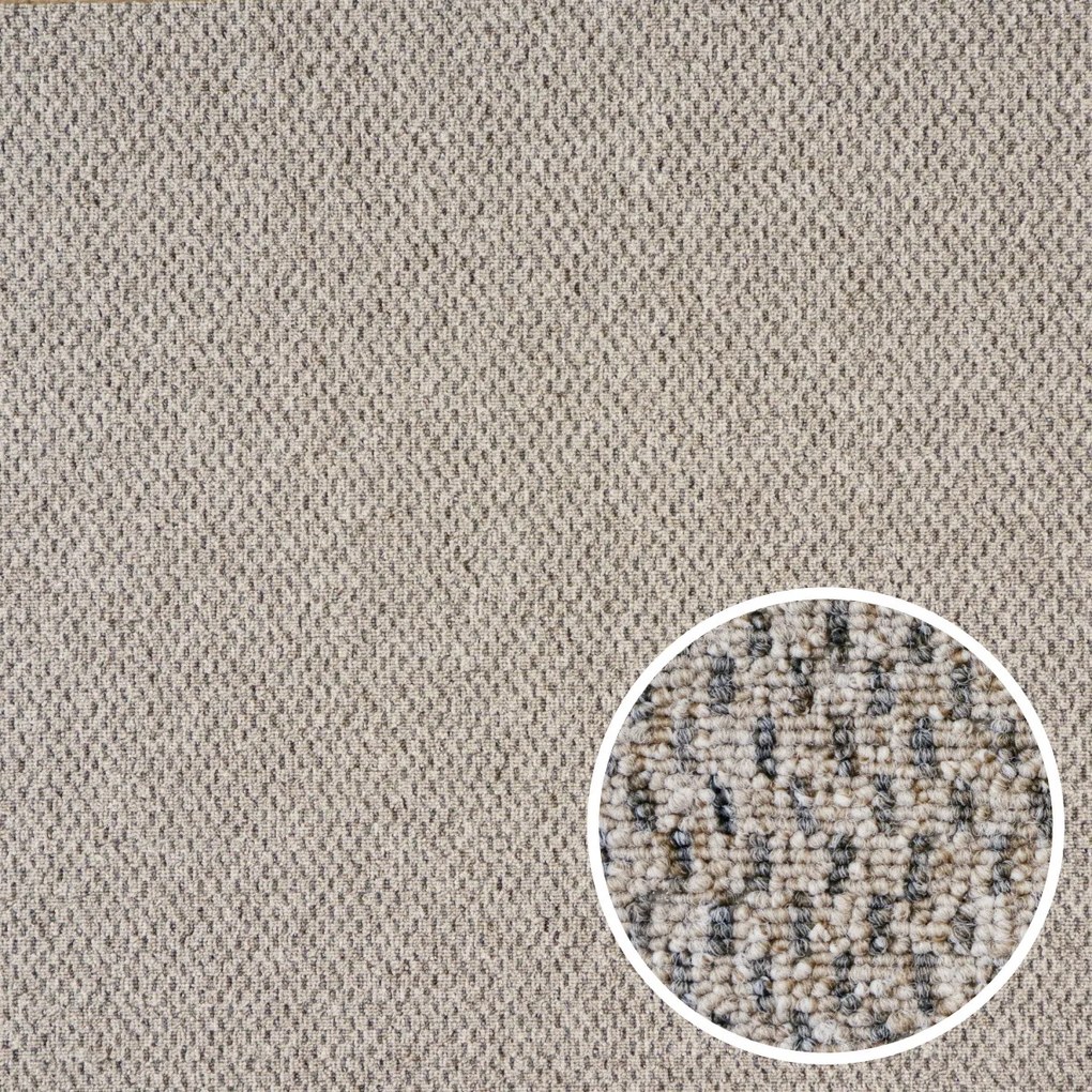 Timzo, Metrážový koberec Rubin 2113 l. beige, na míru, šíře 4m, béžová, ab (mřížka), chodba / předsíň