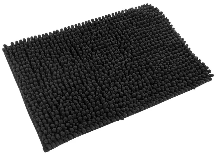 Lalee Koupelnová předložka Fluffy Mats Black Rozměr koberce: 40 x 60 cm