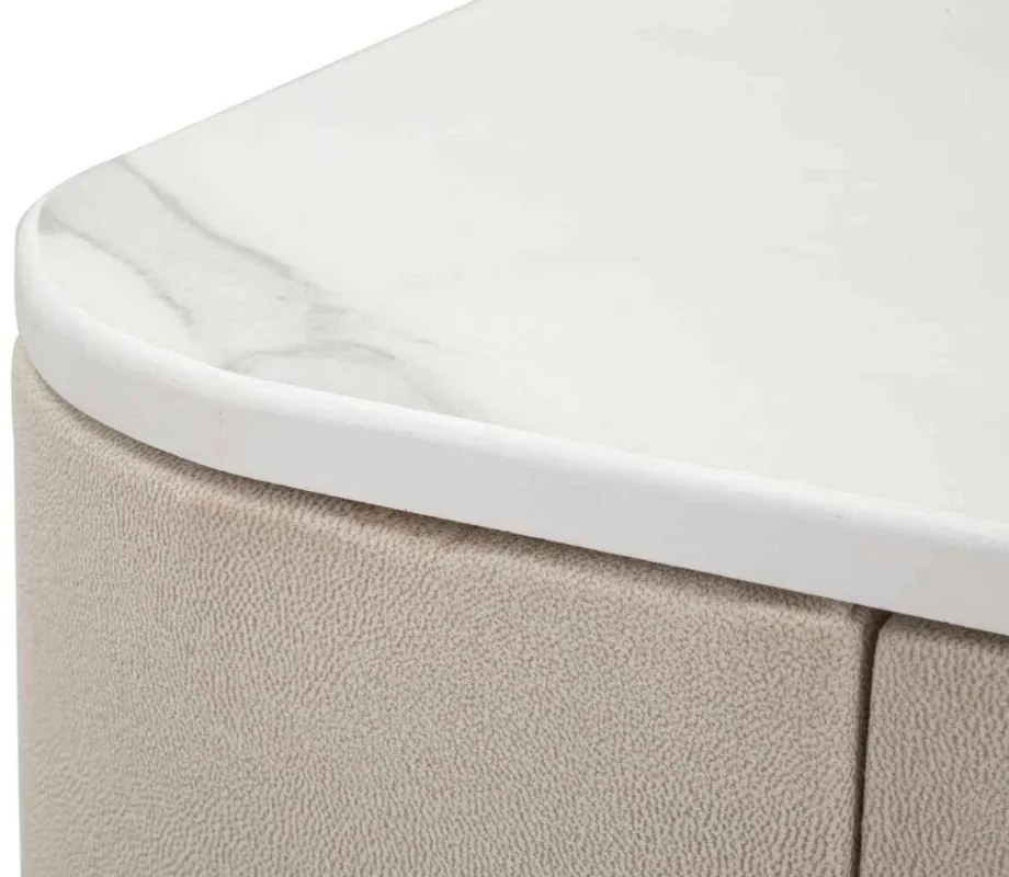 Designová konzole Ondelette 70 cm krémová