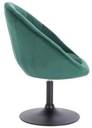 LuxuryForm DESIGN Otočné křeslo VERA VELUR na černém talíři - zelené