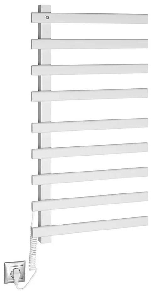 Sapho - Elektrický sušák na ručníky ELCOR 128W/230V 92 cm matná bílá levá