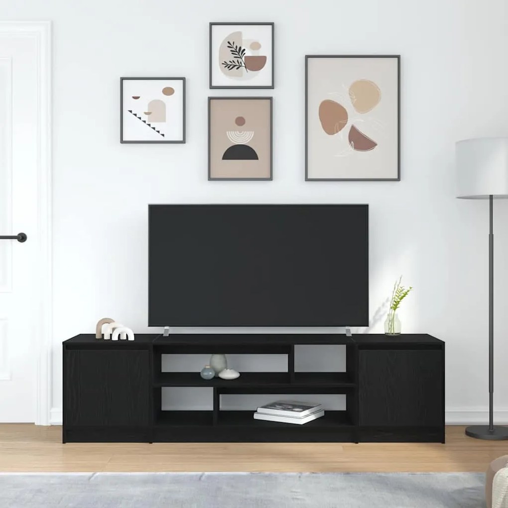 TV skříňka Černý dub 188,5x41x50 cm kompozitní dřevo 3328418
