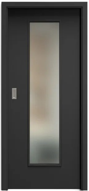 SAPELI ELEGANT KOMFORT M55 - CPL LAMINÁT - POSUVNÉ DVEŘE VČ. ZÁRUBNĚ - Černá grafit Průchozí šířka (cm): 70, Průchozí výška (cm): 210