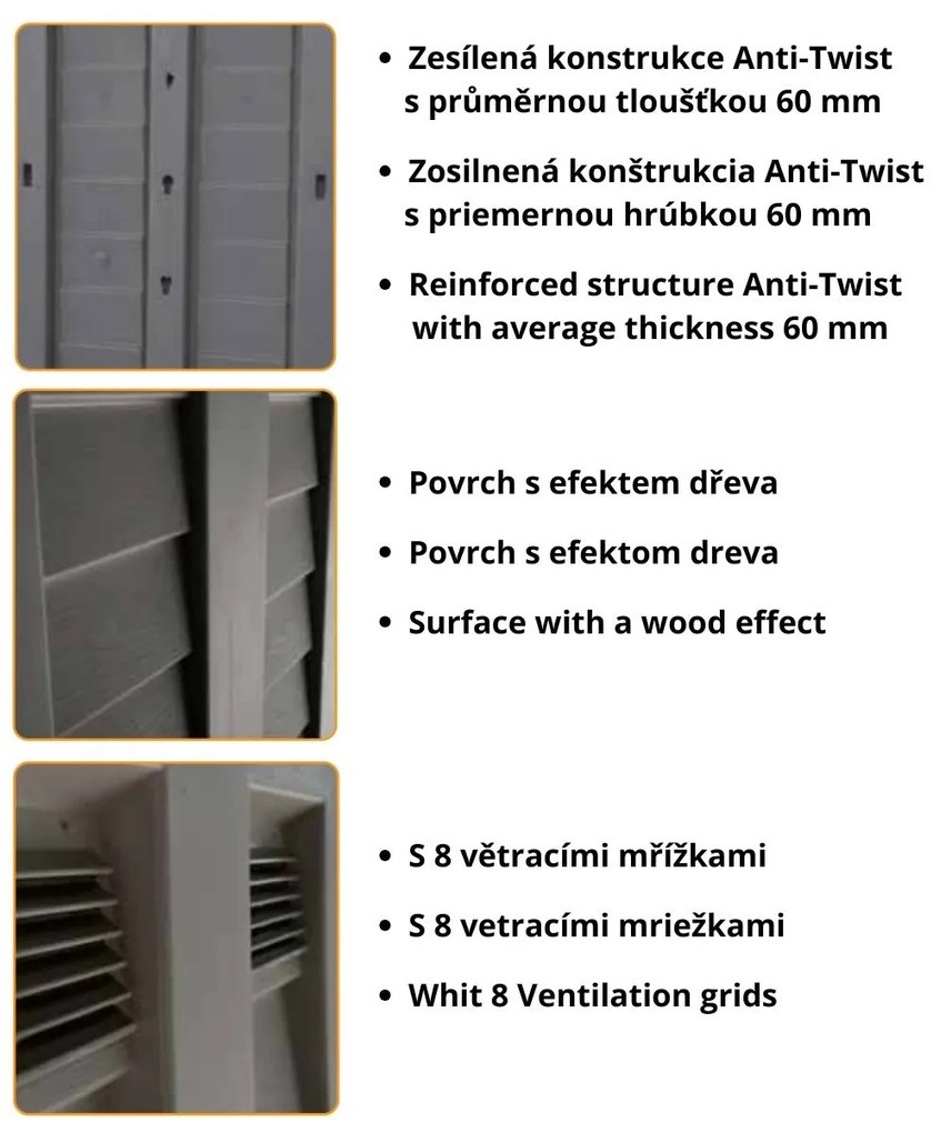 ARTPLAST Zahradní modulární sestava Garden Shed 1510x830x1980 mm - základní sestava