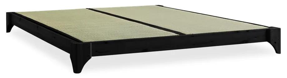 Černá postel z borovicového dřeva Karup Design Elan, 180 x 200 cm