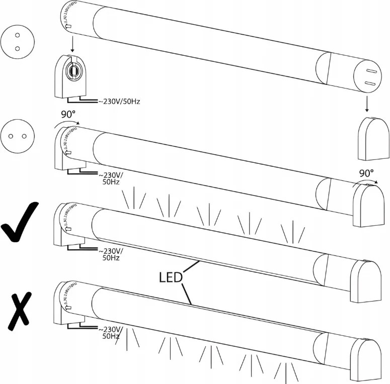 10x LED trubice 120cm 18W 2430lm 6500K T8 G13