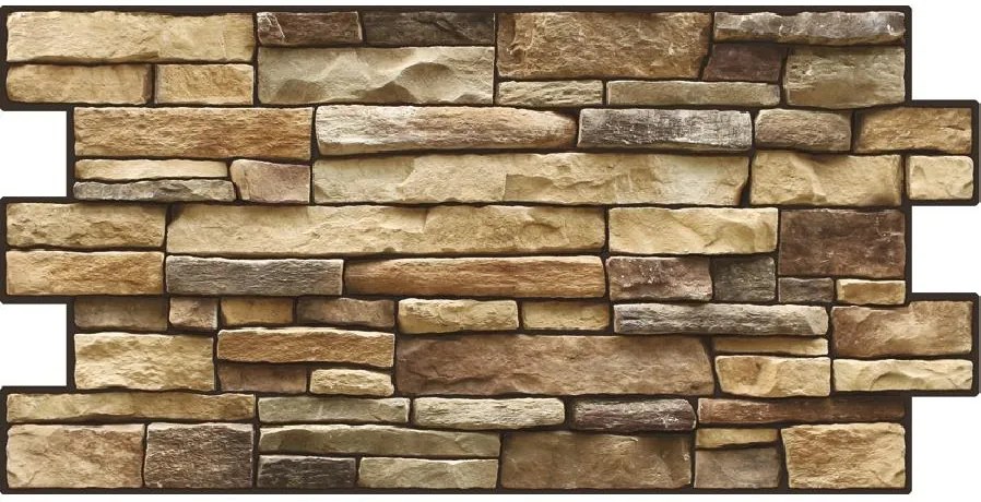 Obkladové panely 3D PVC TP10023829, cena za kus, rozměr 960 x 476 mm, břidlice hnědá, GRACE