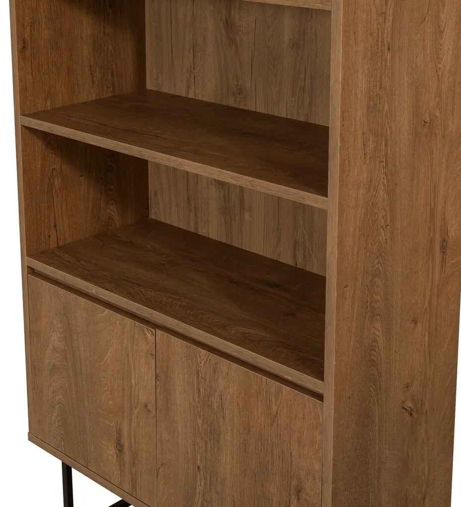 Knihovna Rea Black and Walnut