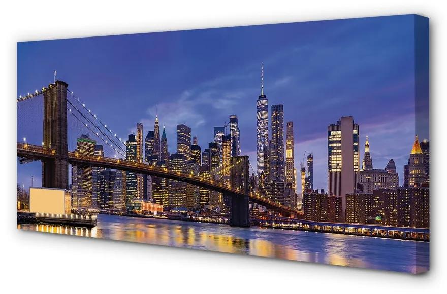 Obrazy na plátně Bridge sunset panorama 125x50 cm