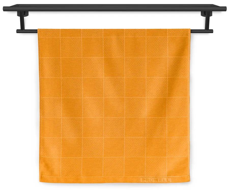 Ručník Veba PROWELL kostky oranžová Velikost: 70x140 cm