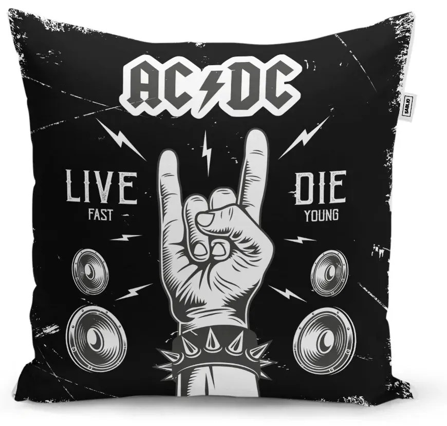 Sablio Polštář ACDC Live fast, die young - 40x40 cm