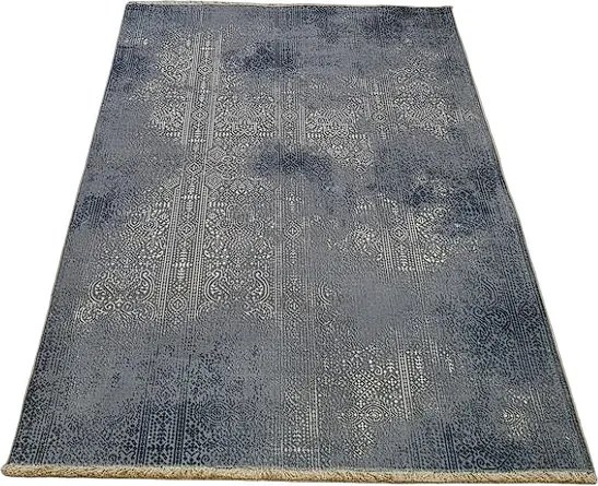 HU Modrý orientální koberec Banco 1030-BLUE Rozměr: 60x110 cm