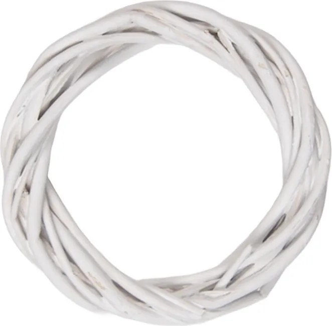 Bílý antik ratanový věnec Wreath Rattan XXS - Ø 10*2 cm