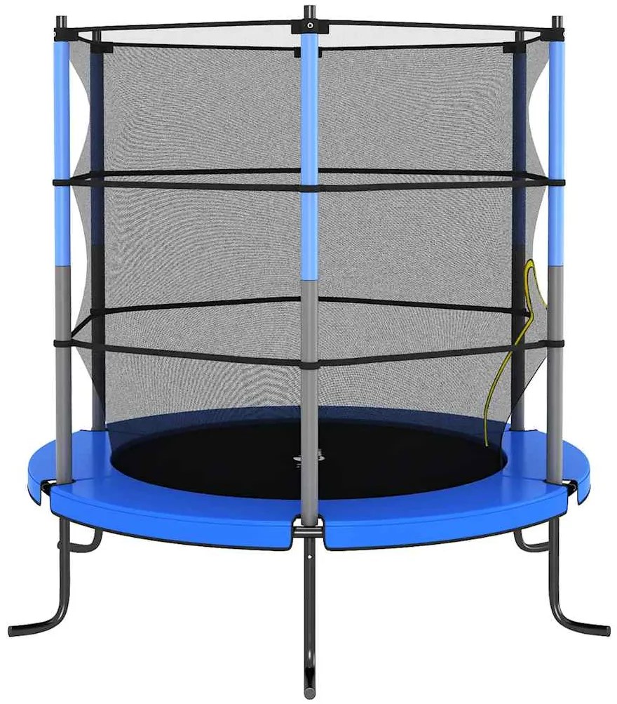 vidaXL Marketos Trampolína s bezpečnostní sítí kulatá 140 x 160 cm modrá