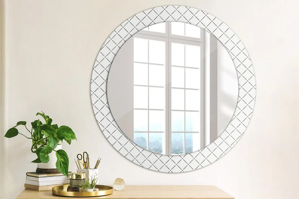 Kulaté dekorativní zrcadlo Příčné čáry fi 70 cm
