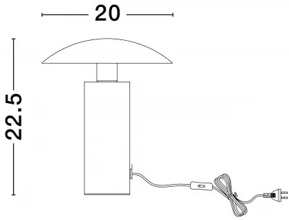 LED černá stolní lampa Karpos