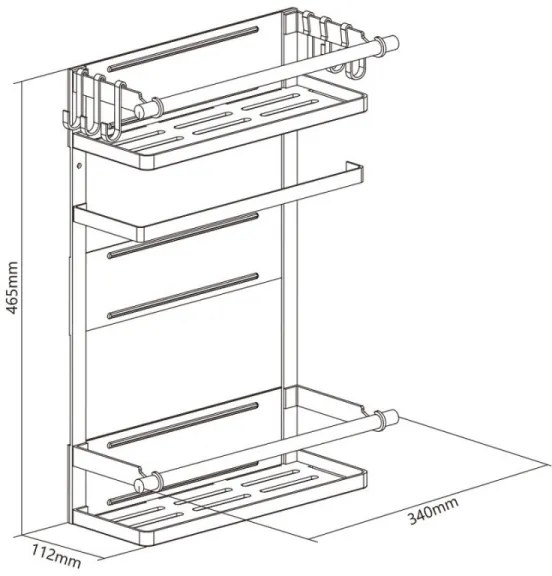 MK FLORIA MKF-21MG01W - Magnetický organizér 46,5x34 cm bílá