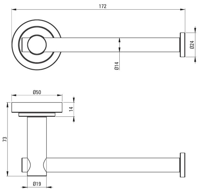 Deante Temisto, držák toaletního papíru, chromová, DEA-ADT_0211