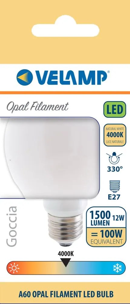 VELAMP OPAL FILAMENT žárovka 12W, E27, 4000K