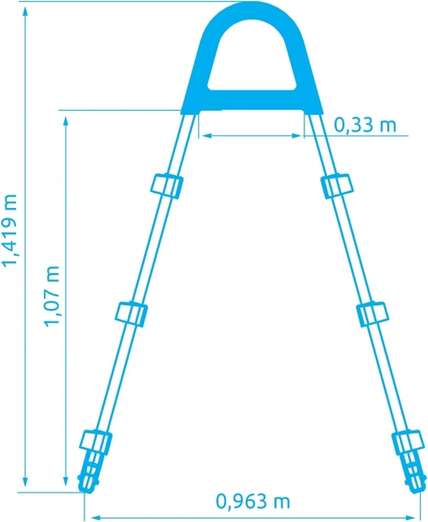 Marimex | Schůdky k bazénům - výška stěny do 1,07 m - šedé | 10950035