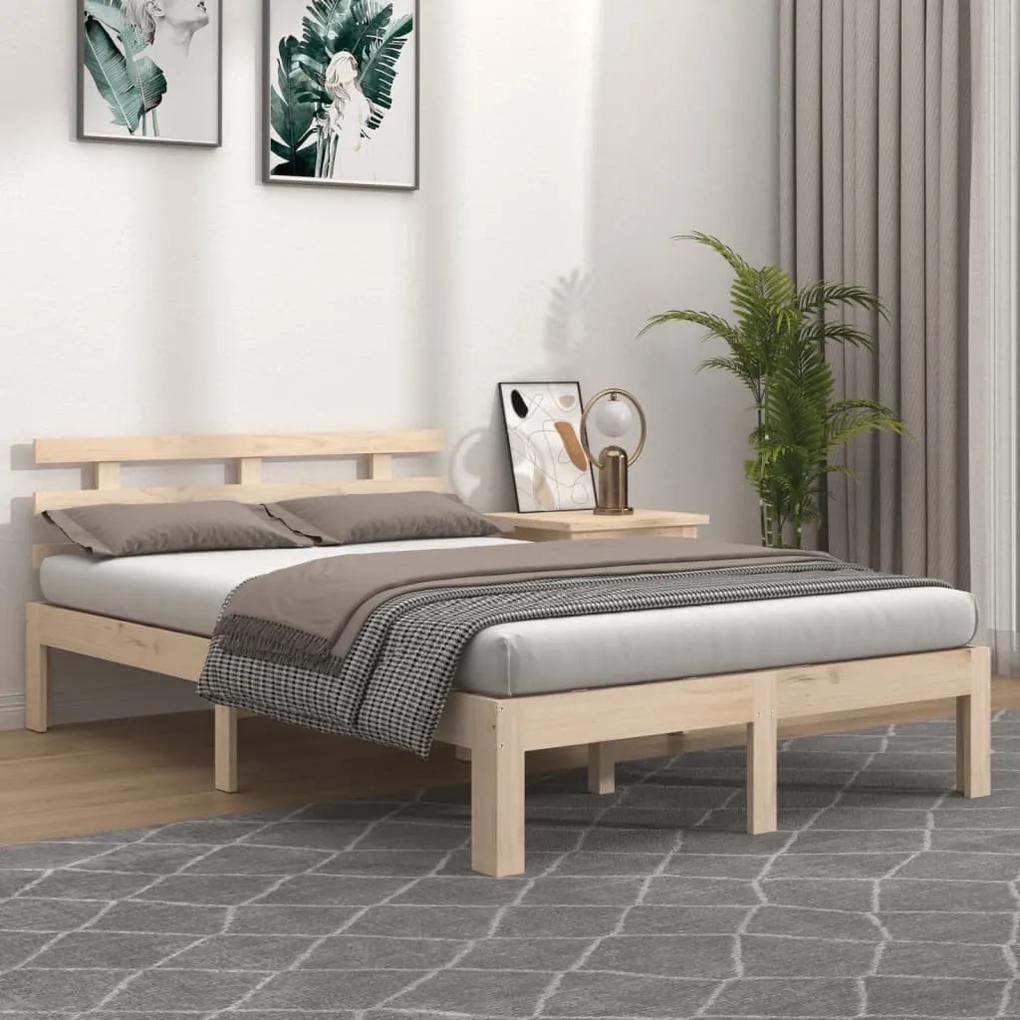 vidaXL Rám postele masivní dřevo 120 x 200 cm [814752] Barva: Bílá