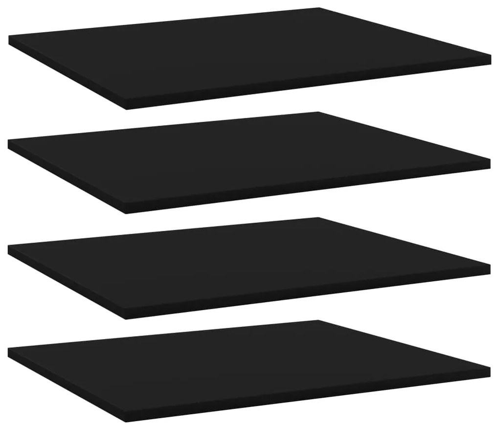 805268 vidaXL Přídavné police 4 ks černé 60 x 50 x 1,5 cm dřevotříska